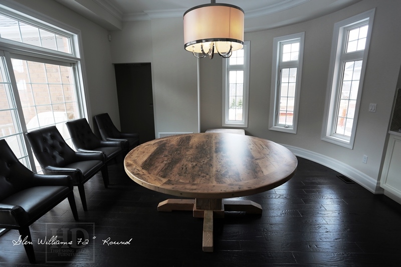 Round Reclaimed Wood Dining Table | Rustic Round Wood Tables