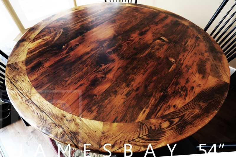 Round Reclaimed Wood Dining Table | Rustic Round Wood Tables