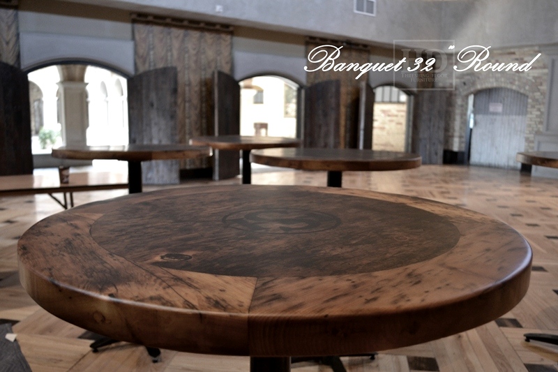 Round Reclaimed Wood Dining Table | Rustic Round Wood Tables