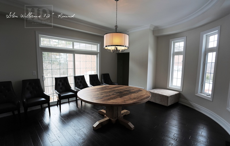 Round Reclaimed Wood Dining Table | Rustic Round Wood Tables