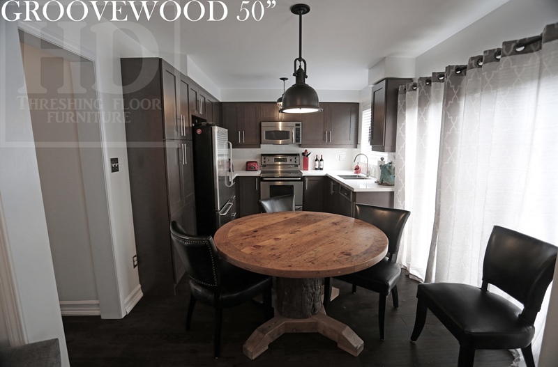 Round Reclaimed Wood Dining Table | Rustic Round Wood Tables