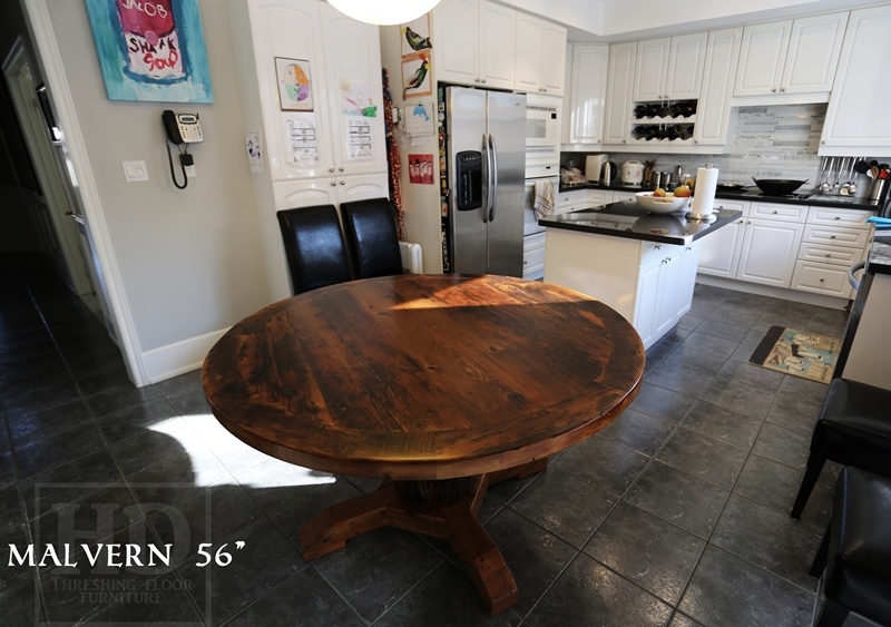 Round Reclaimed Wood Dining Table | Rustic Round Wood Tables