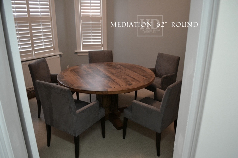 Round Reclaimed Wood Dining Table | Rustic Round Wood Tables