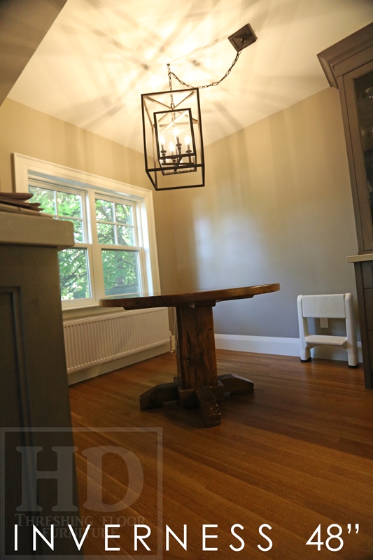Round Reclaimed Wood Dining Table | Rustic Round Wood Tables