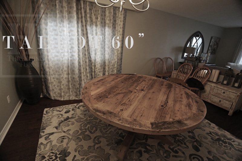 Round Reclaimed Wood Dining Table | Rustic Round Wood Tables