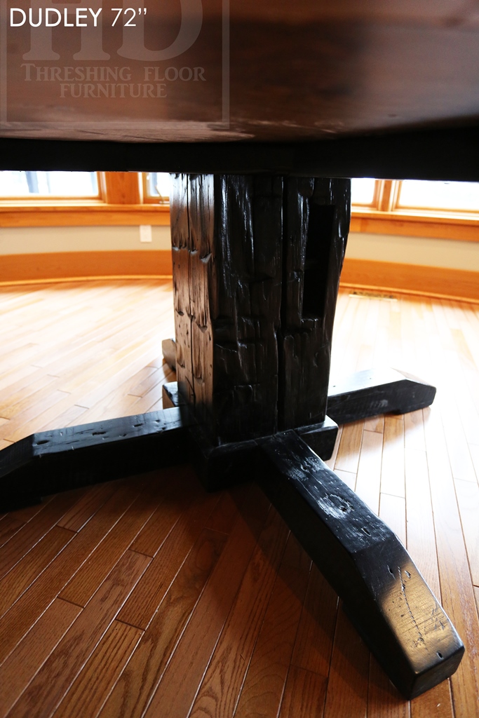 Round Reclaimed Wood Dining Table | Rustic Round Wood Tables