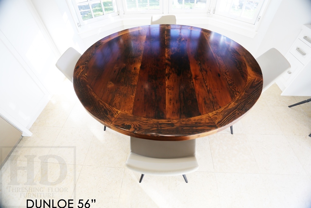 Round Reclaimed Wood Dining Table | Rustic Round Wood Tables