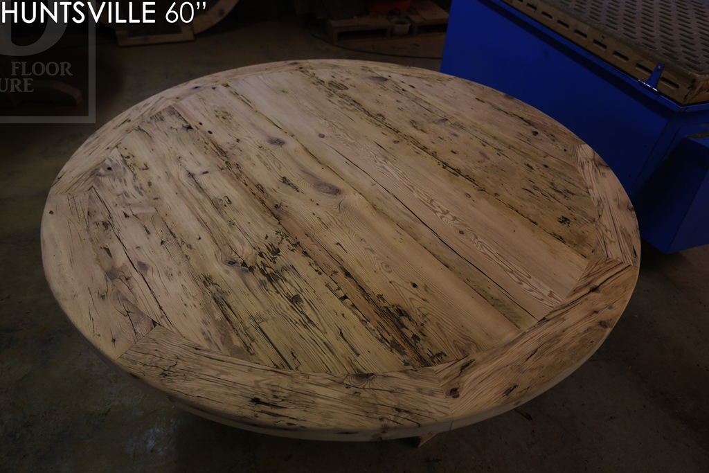 Round Reclaimed Wood Dining Table | Rustic Round Wood Tables