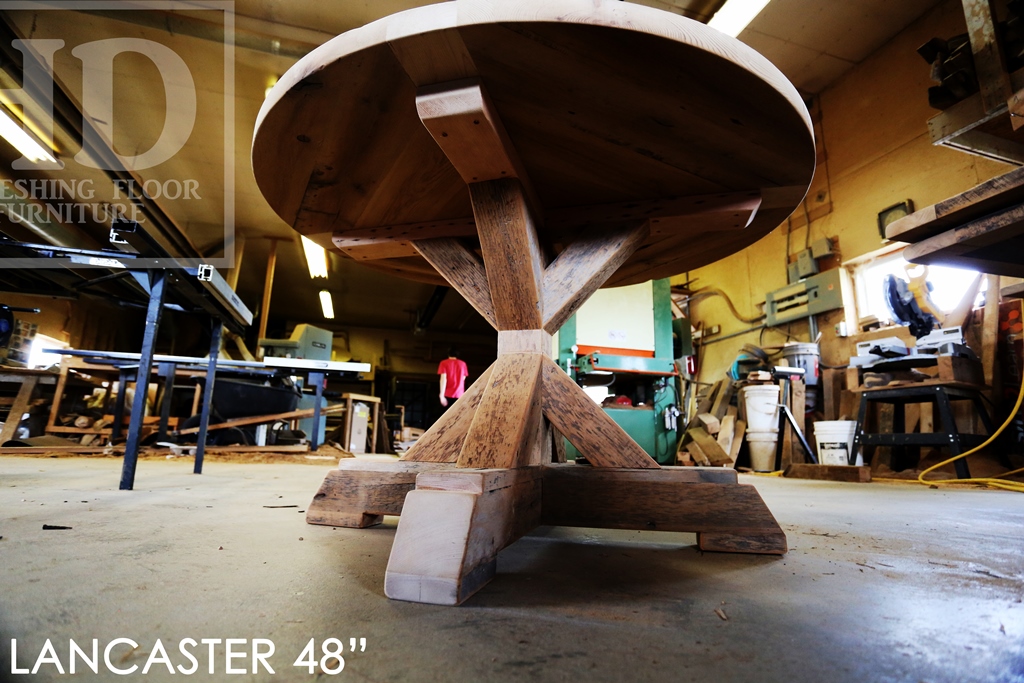 Round Reclaimed Wood Dining Table | Rustic Round Wood Tables