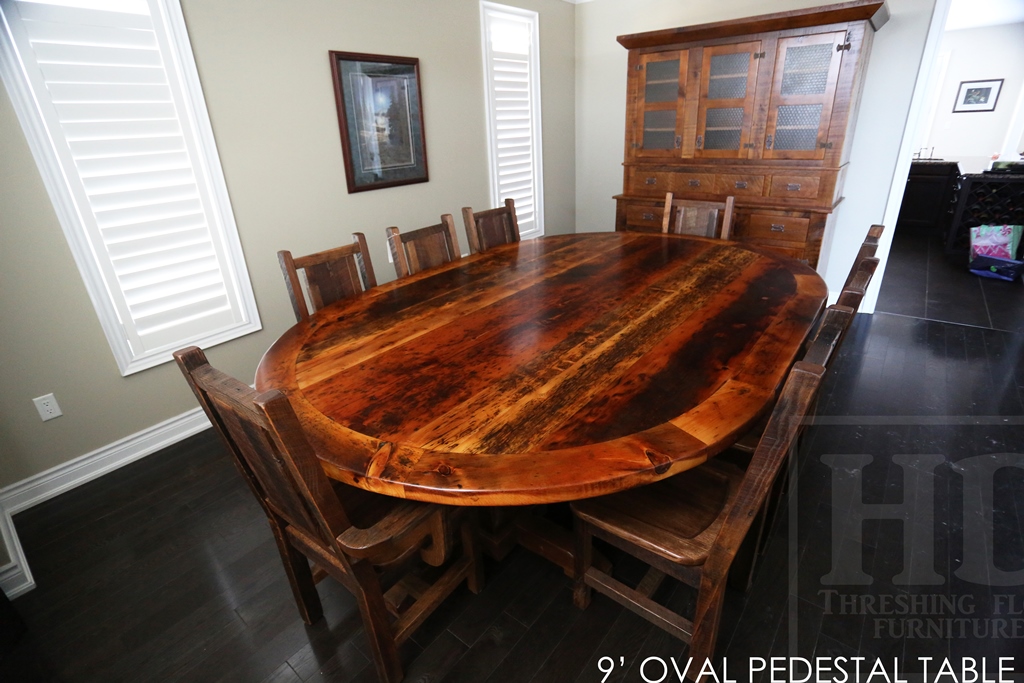 Round Reclaimed Wood Dining Table | Rustic Round Wood Tables
