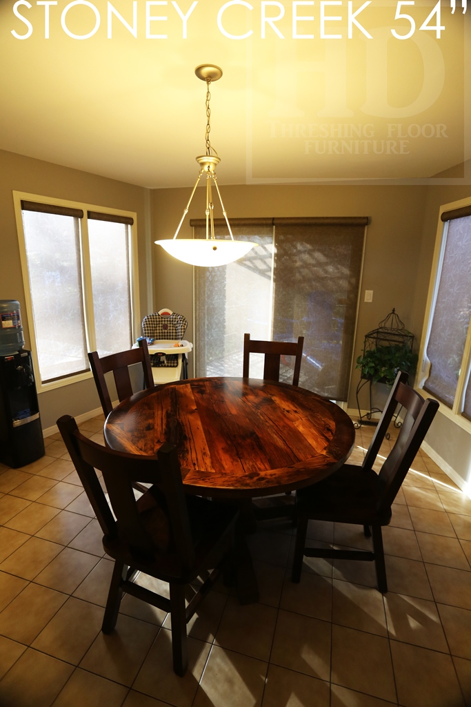 Round Reclaimed Wood Dining Table | Rustic Round Wood Tables