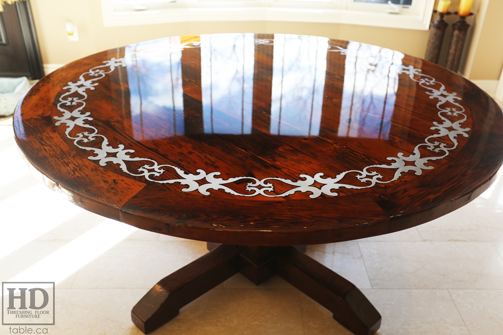 Round Reclaimed Wood Dining Table | Rustic Round Wood Tables