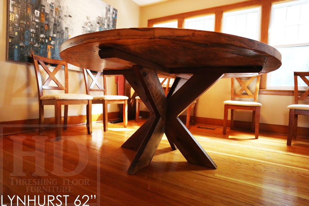 Round Reclaimed Wood Dining Table | Rustic Round Wood Tables