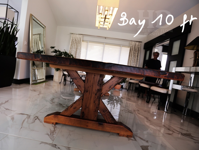 Antique Wood Sawbuck Tables | HD Threshing Floor Furniture