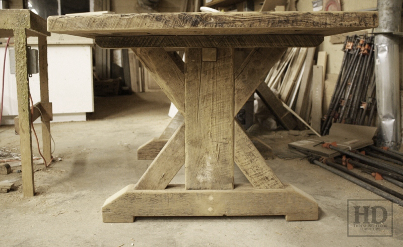Antique Wood Sawbuck Tables | HD Threshing Floor Furniture
