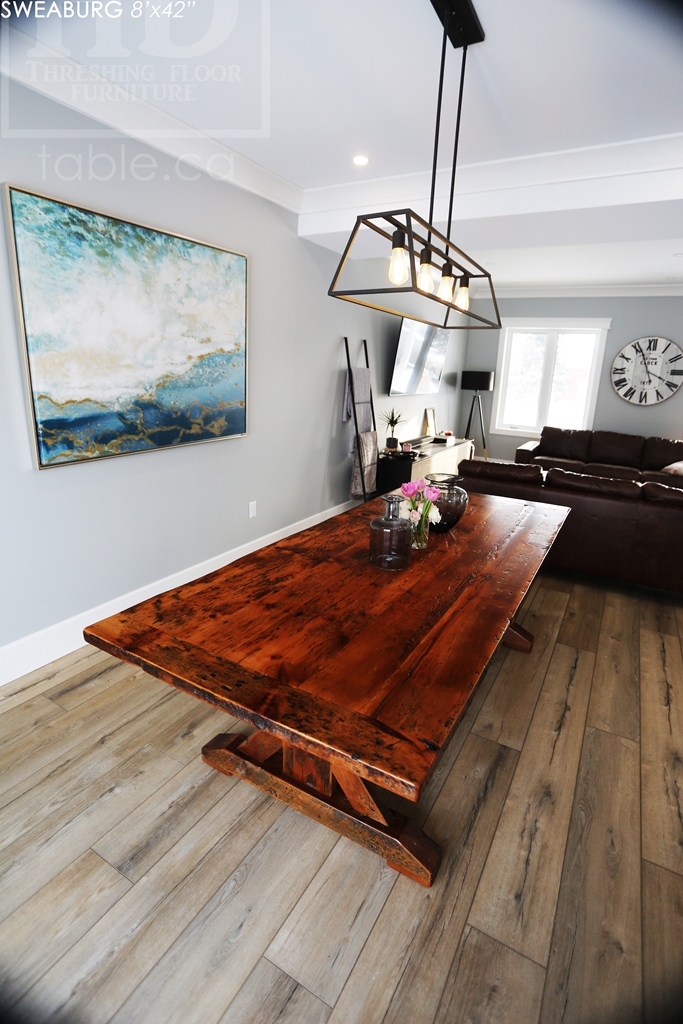 Antique Wood Sawbuck Tables | HD Threshing Floor Furniture