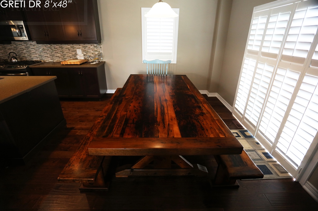 Antique Wood Sawbuck Tables | HD Threshing Floor Furniture
