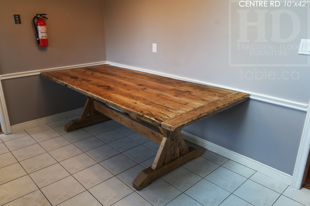 Antique Wood Sawbuck Tables | HD Threshing Floor Furniture