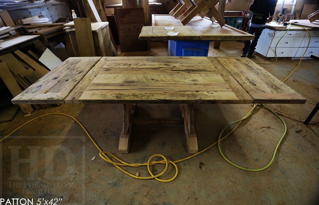 Antique Wood Sawbuck Tables | HD Threshing Floor Furniture