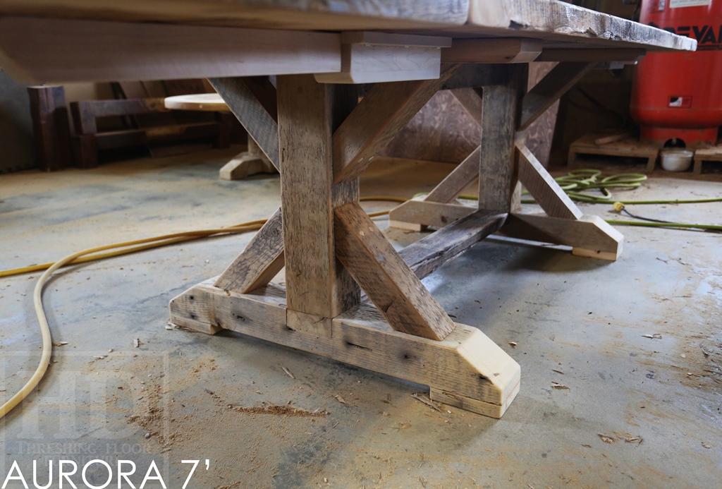 Antique Wood Sawbuck Tables | HD Threshing Floor Furniture