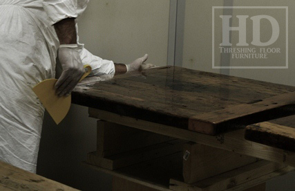 Reclaimed Wood Furniture | The Finishing Process | HD Threshing