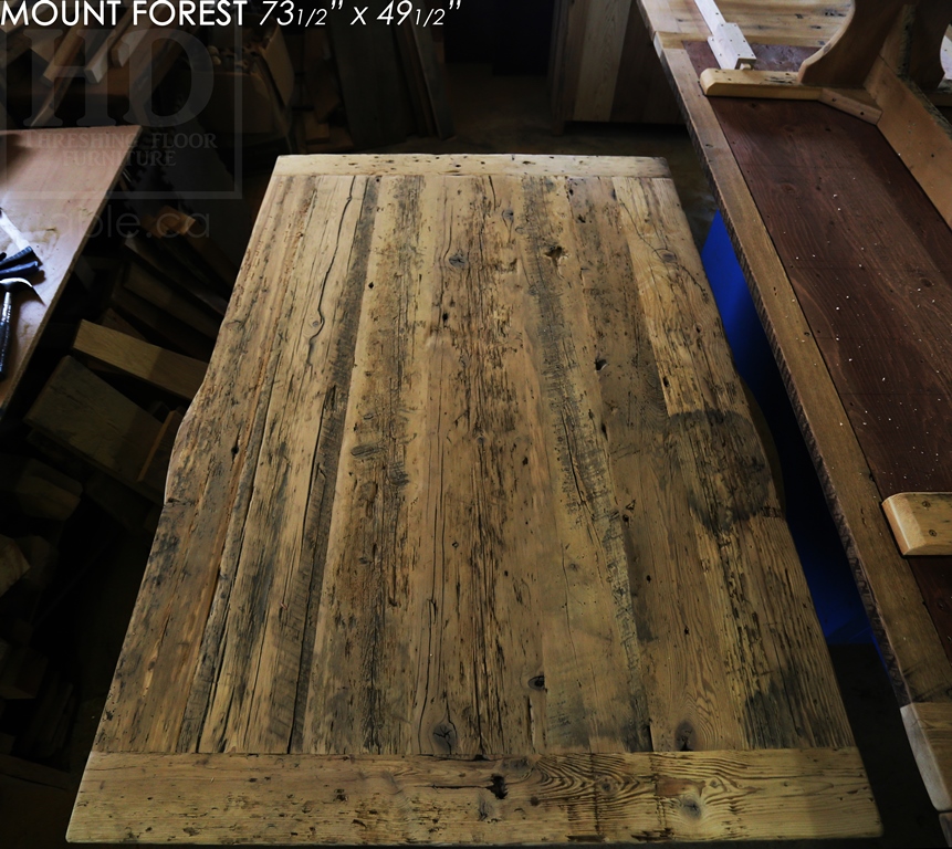 Reclaimed Wood Bar & Kitchen Island Tops | HD Threshing Floor Furniture