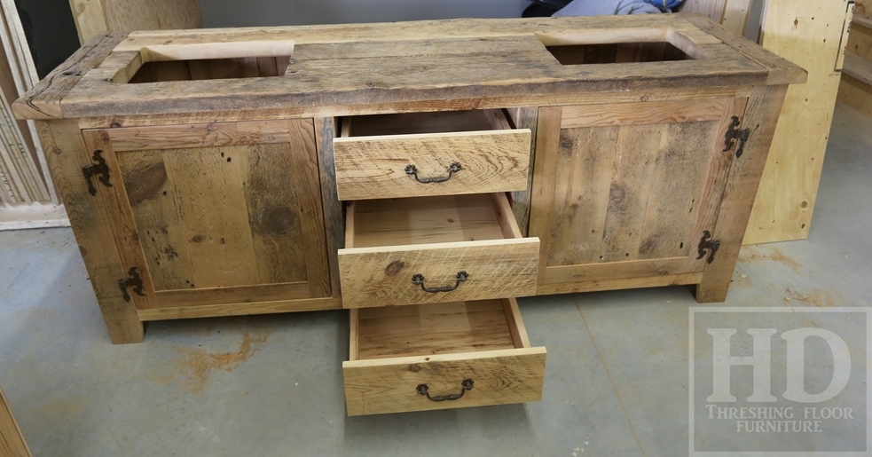 Custom Hand-Made Vanities Made from Ontario Reclaimed Barnwood with ...